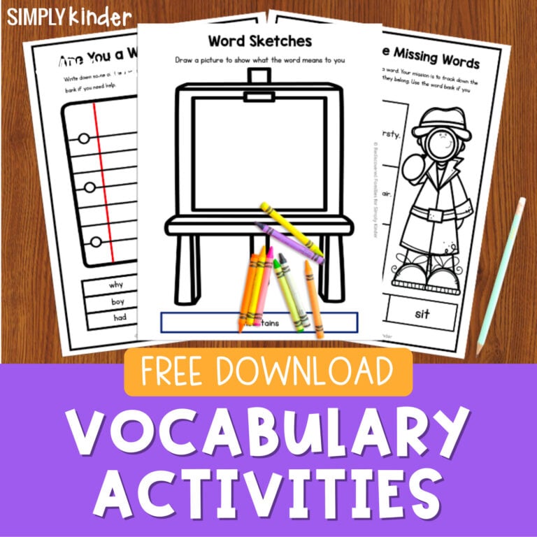 Vocabulary Activities and Ideas For Kindergarten - Simply Kinder