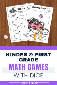 Math Games With Dice Kindergarten Students Will Love - Simply Kinder