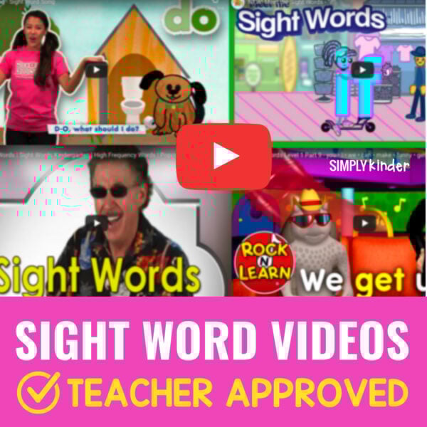 19 Kindergarten Videos That Practice Sight Words - Simply Kinder