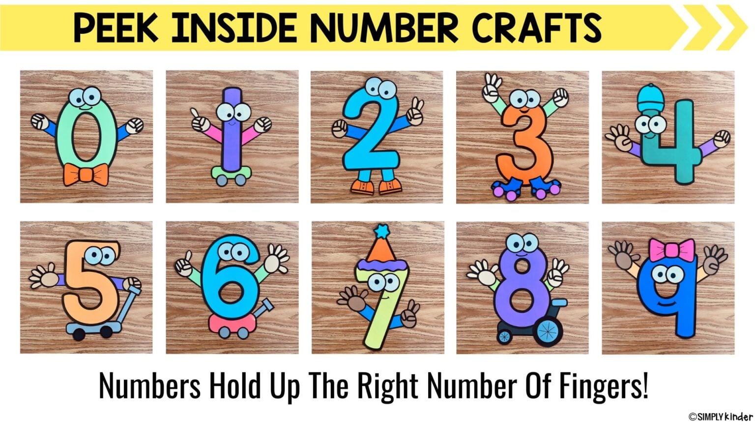 Number People Crafts, Back to School Math Craft Activity for Preschool ...
