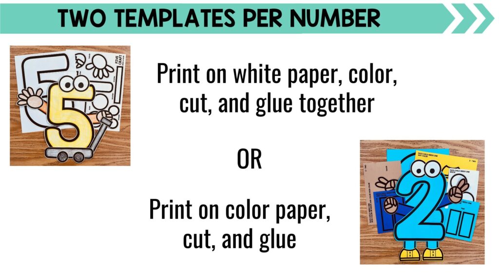 Number People Crafts, Back to School Math Craft Activity for Preschool ...