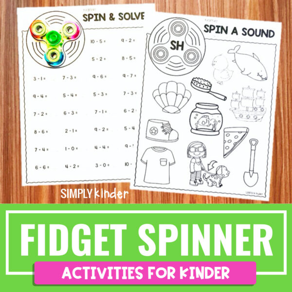 Fidget Spinner Activities for Kindergarten - Simply Kinder