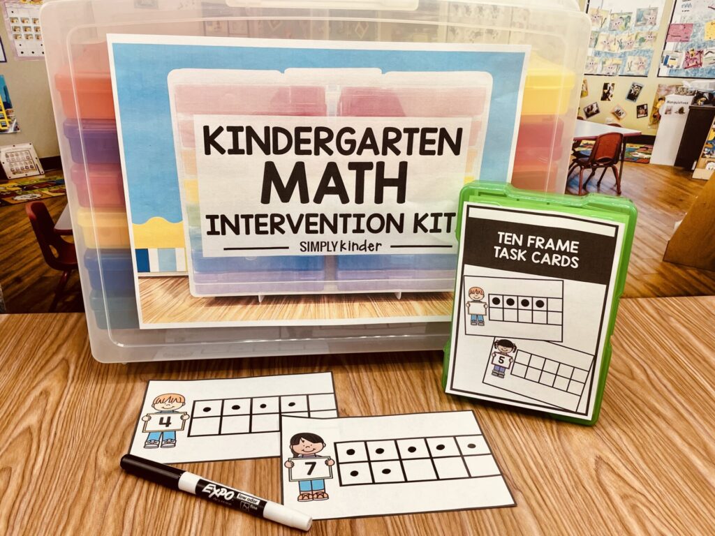 Kinder Math Intervention Kit - Ten Frame Counting - Simply Kinder