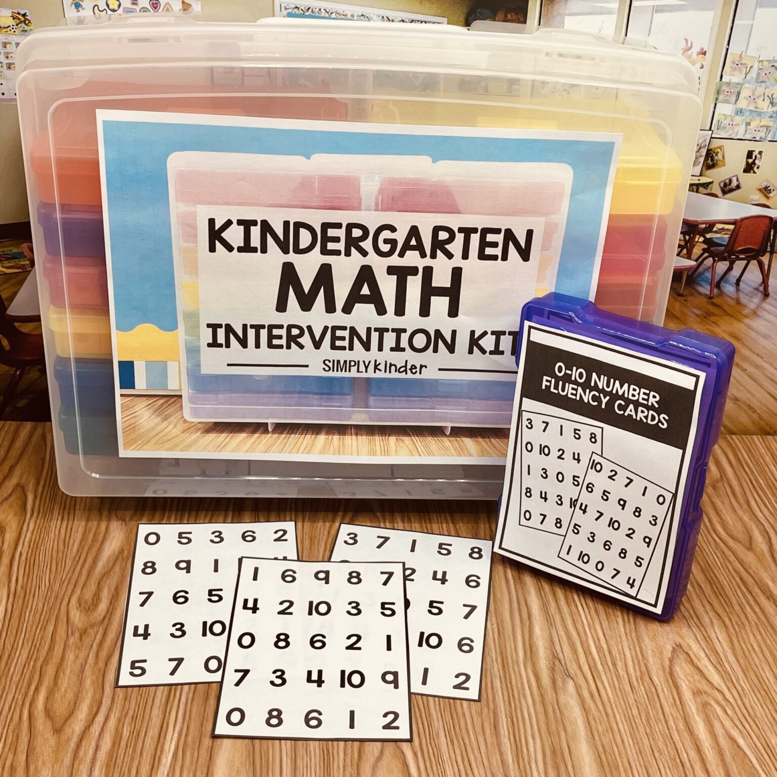 Kinder Math Intervention Kit - Number Fluency Cards 0-10 - Simply Kinder
