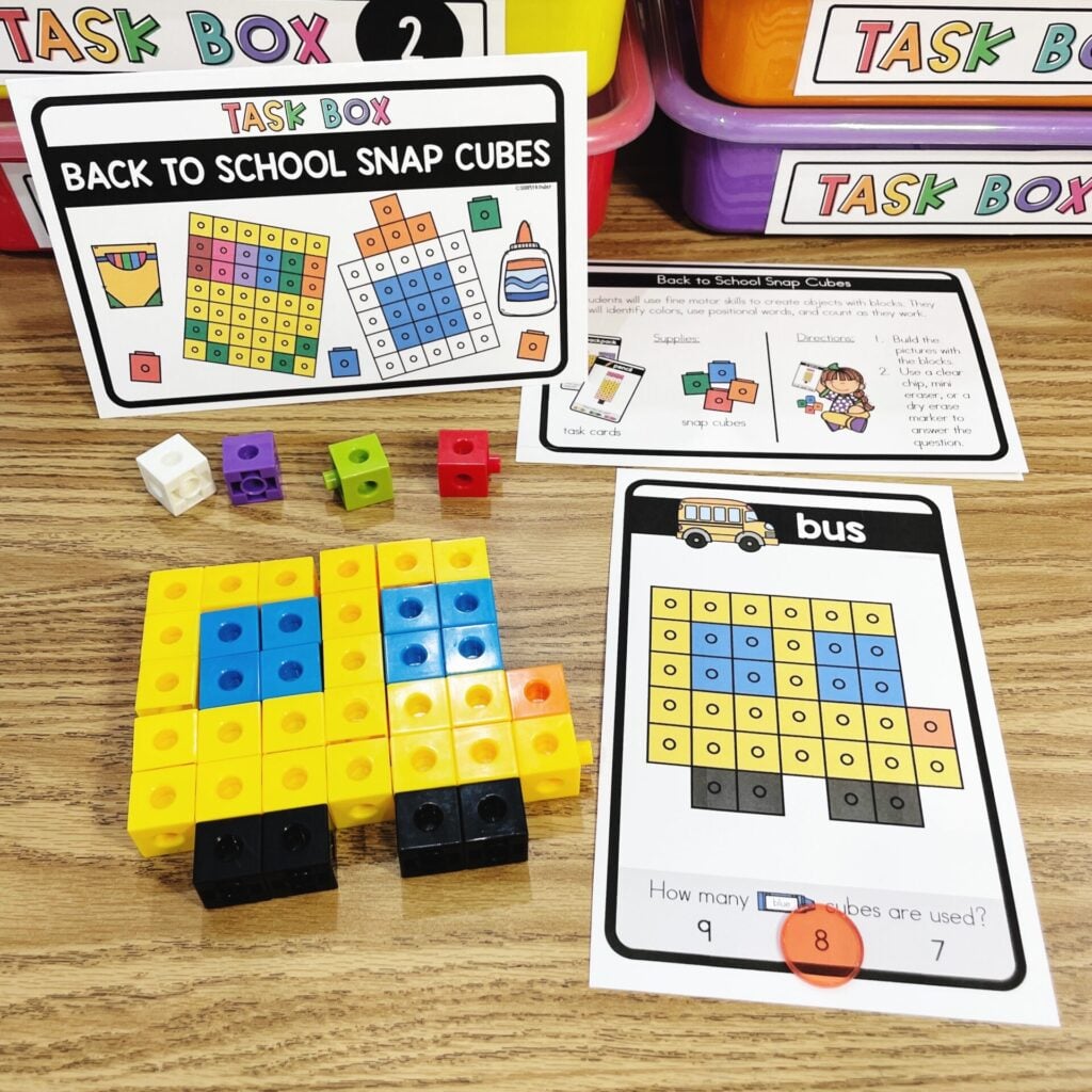August Morning Bins Task Box - Simply Kinder