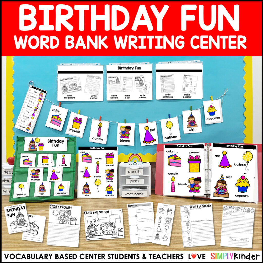 Kindergarten Writing Center, Vocabulary Writing Centers Activities for ...