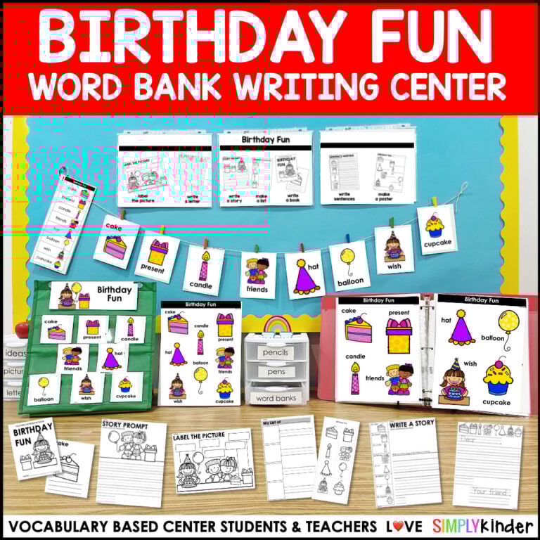 Kindergarten Writing Center, Vocabulary Writing Centers Activities for ...