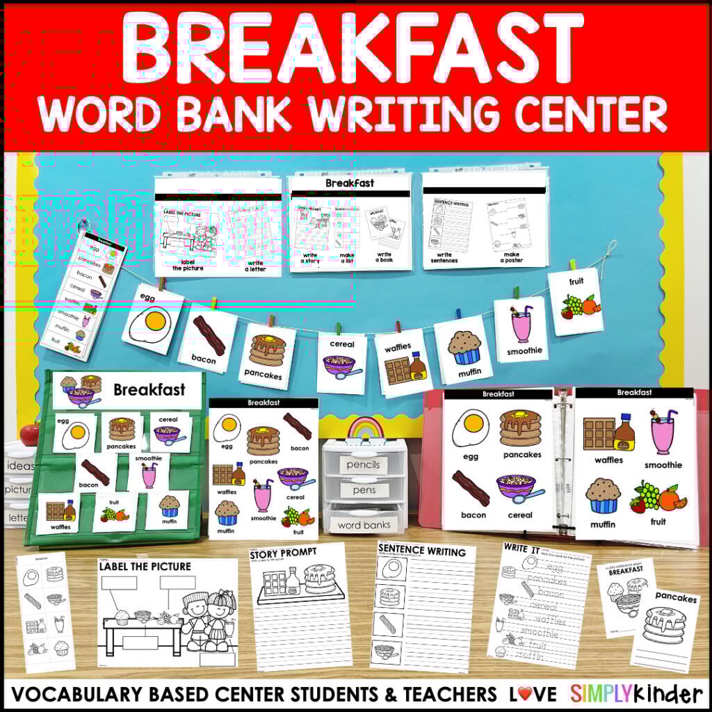 Kindergarten Writing Center, Vocabulary Writing Centers Activities for ...