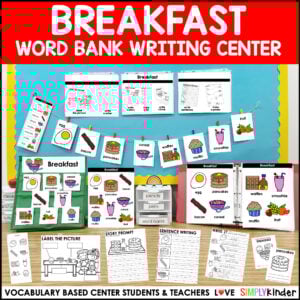 Kindergarten Writing Center, Vocabulary Writing Centers Activities for ...