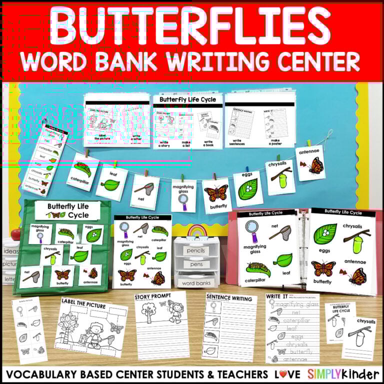 Kindergarten Writing Center, Vocabulary Writing Centers Activities for ...