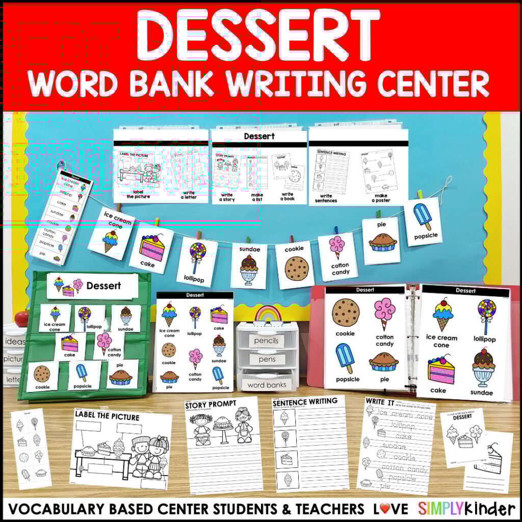 Kindergarten Writing Center, Vocabulary Writing Centers Activities for ...