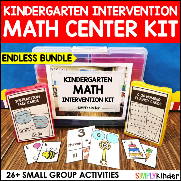 Kindergarten Math Centers for Intervention Kit, Center Small Group ...