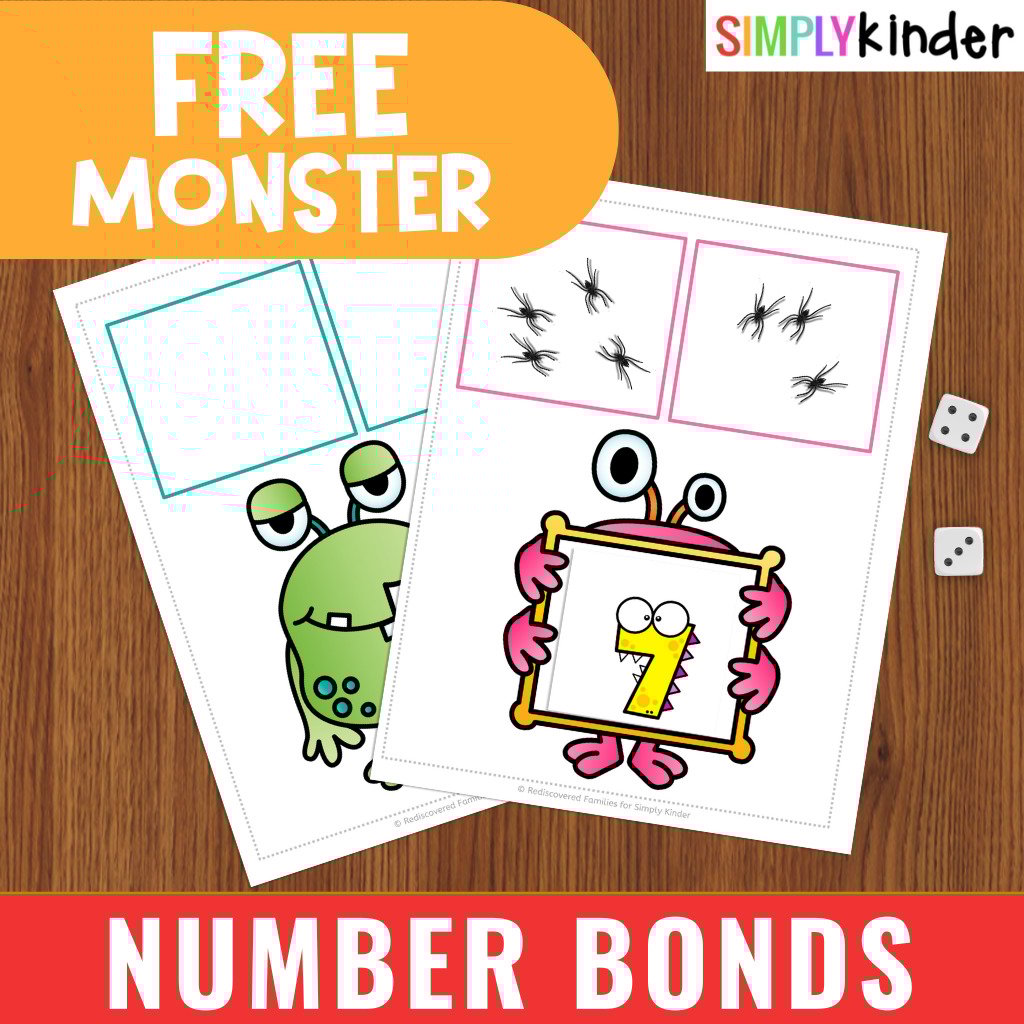 Monster Number Bonds: Free Printable - Simply Kinder