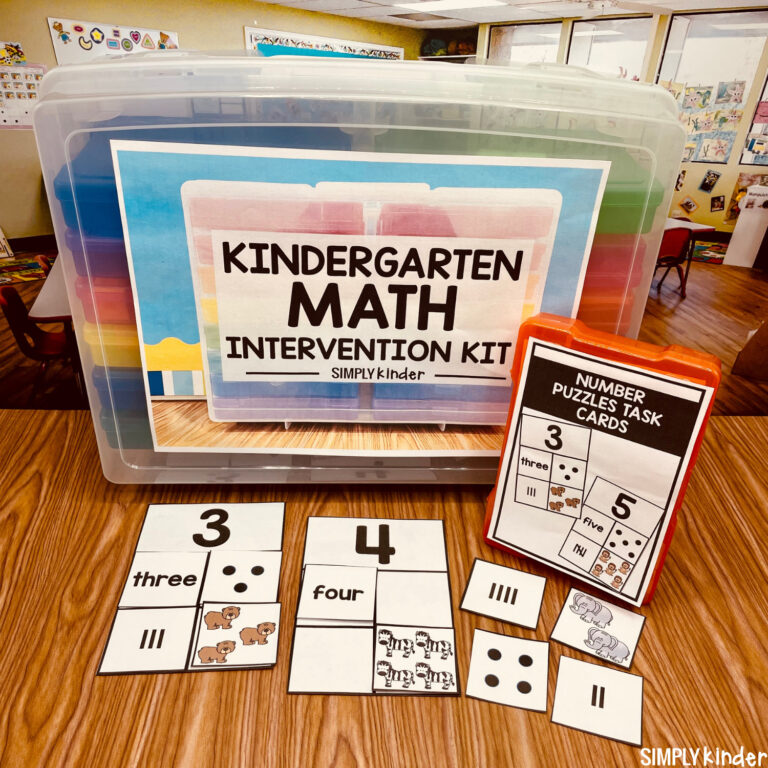 Math Intervention Kit in Kindergarten - Simply Kinder
