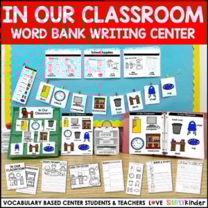 Kindergarten Writing Center, Vocabulary Writing Centers Activities for ...