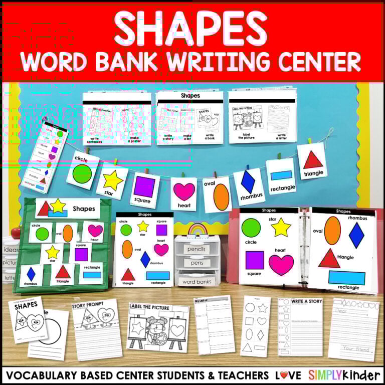 Kindergarten Writing Center, Vocabulary Writing Centers Activities for ...