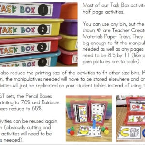 Kindergarten Morning Bins Bundle, Morning Tubs, Morning Work, Task ...