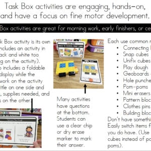 Kindergarten Morning Bins Bundle, Morning Tubs, Morning Work, Task ...