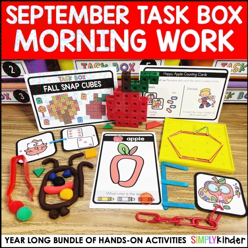 September Morning Bin Task Boxes - Simply Kinder