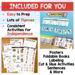 Kindergarten Writing Center, Vocabulary Writing Centers Activities for ...