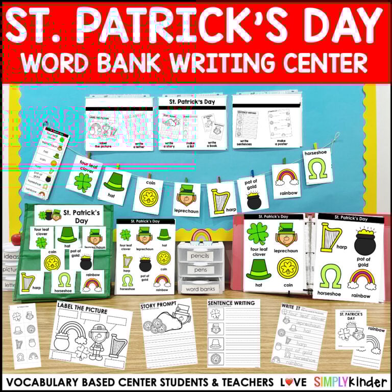 Kindergarten Writing Center, Vocabulary Writing Centers Activities for ...