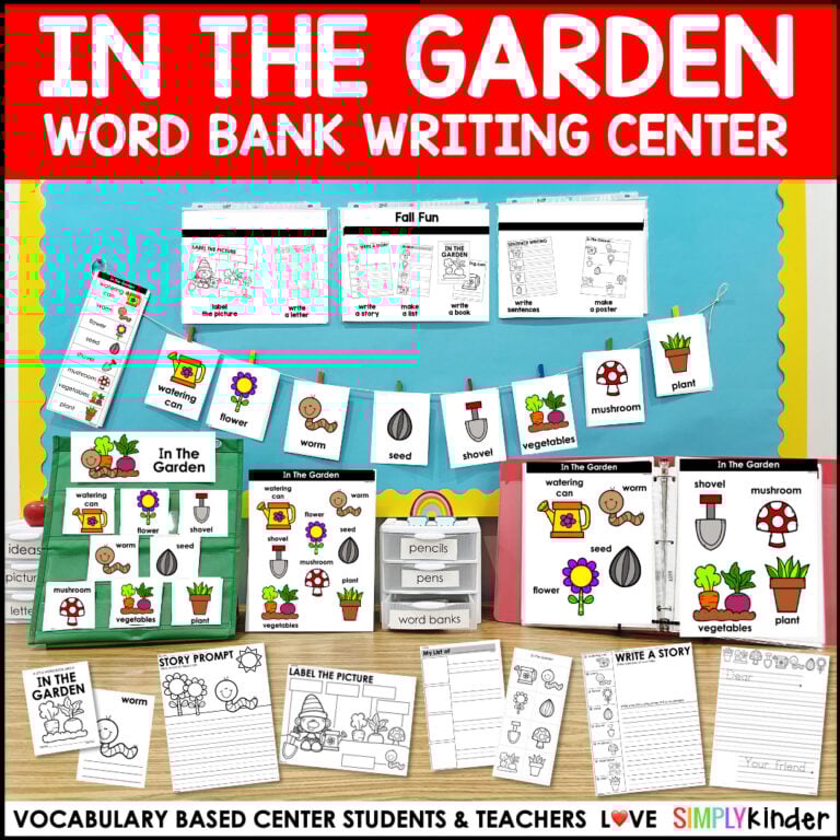 Kindergarten Writing Center, Vocabulary Writing Centers Activities for ...