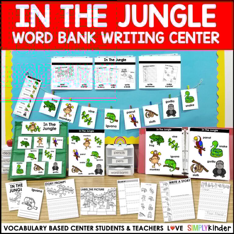 Kindergarten Writing Center, Vocabulary Writing Centers Activities for ...