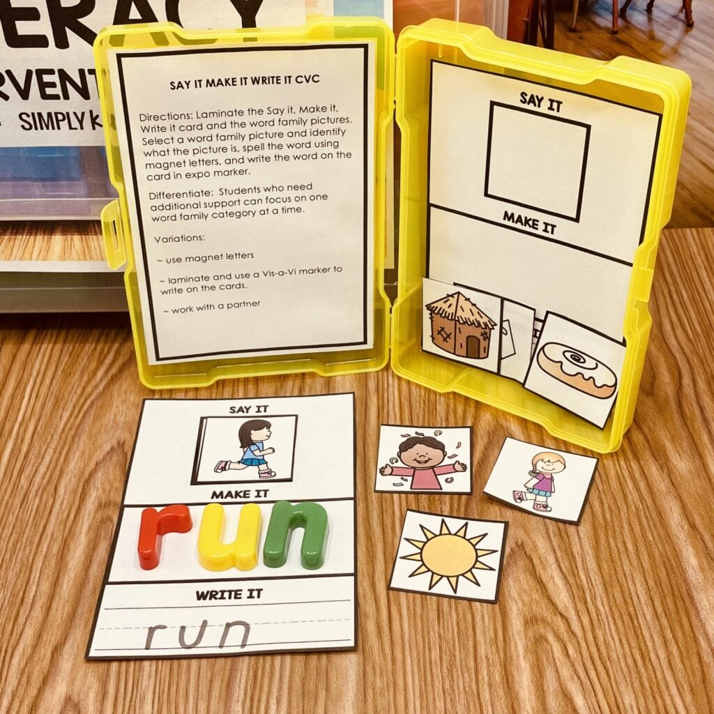 CVC Writing Intervention Kit Activity - Simply Kinder