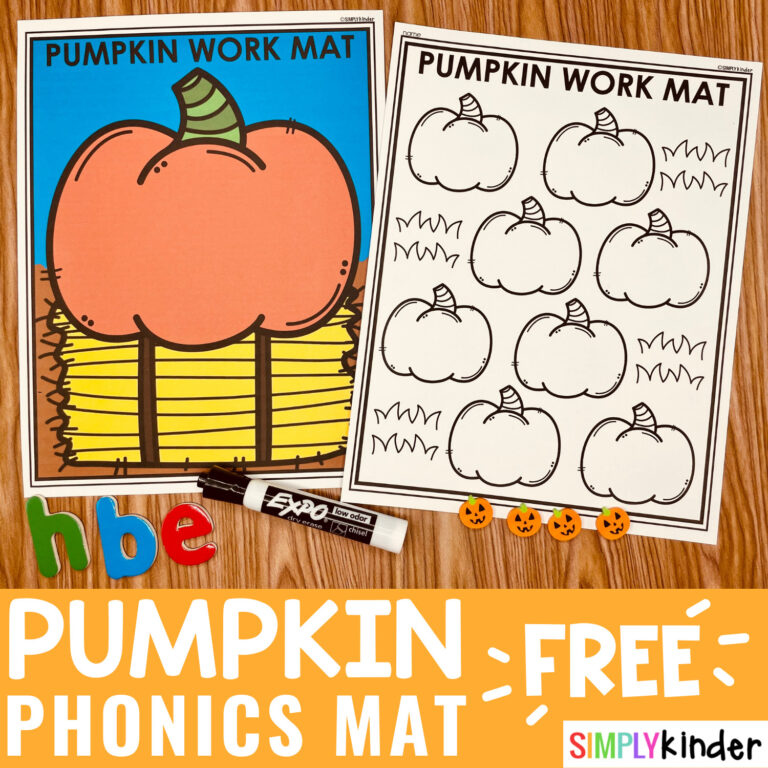 Pumpkin Phonics Work Mat - Simply Kinder