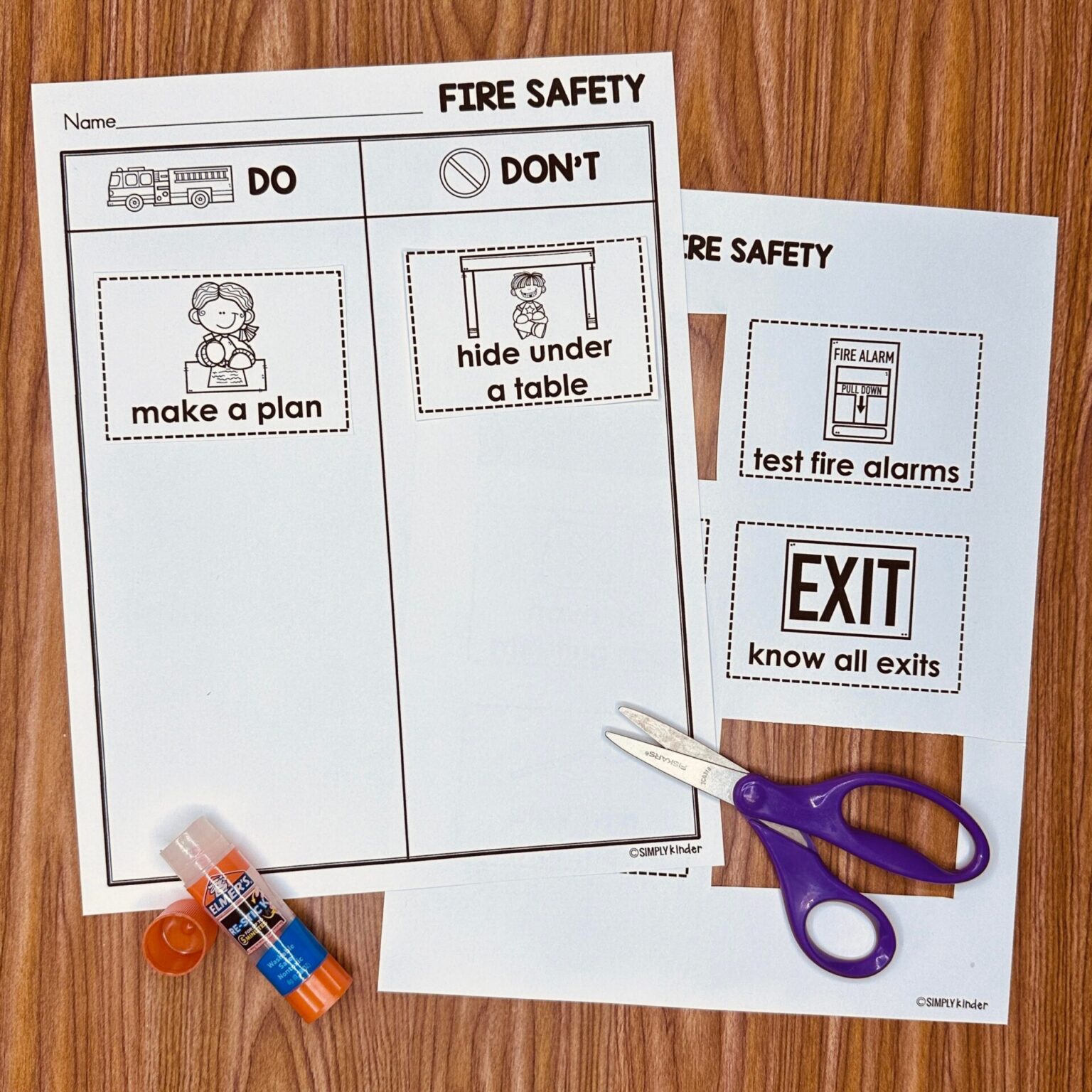Fire Safety Free Printable - Simply Kinder