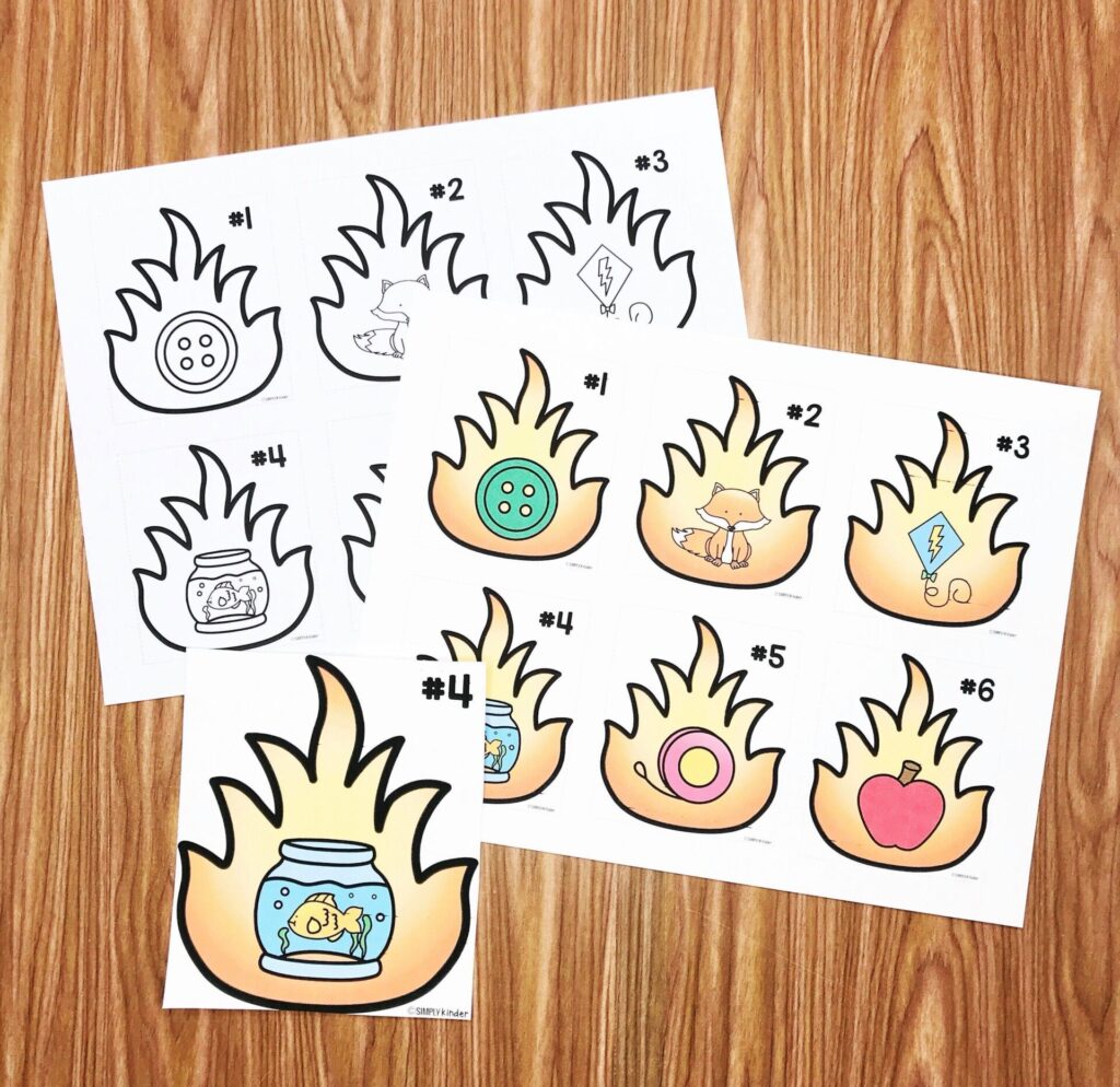 Fire Safety Initial Sound Center Kindergarten - Simply Kinder