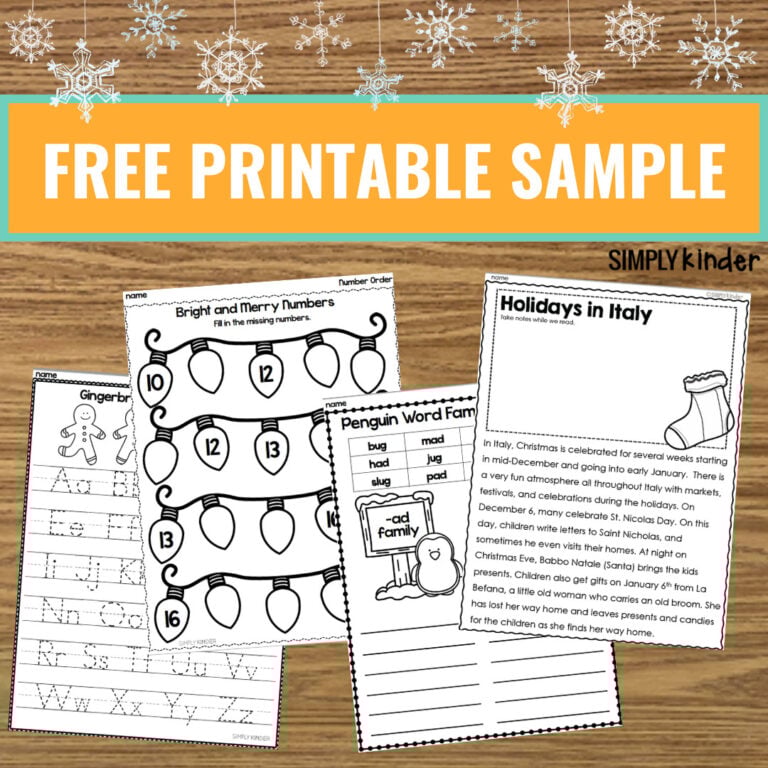 Holiday Activities for Kindergarten - Simply Kinder