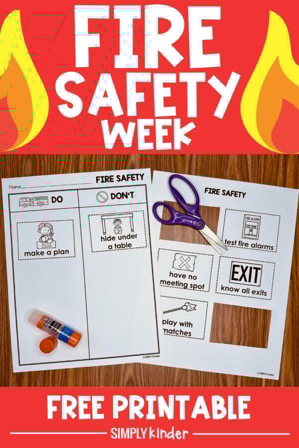 Fire Safety Free Printable - Simply Kinder