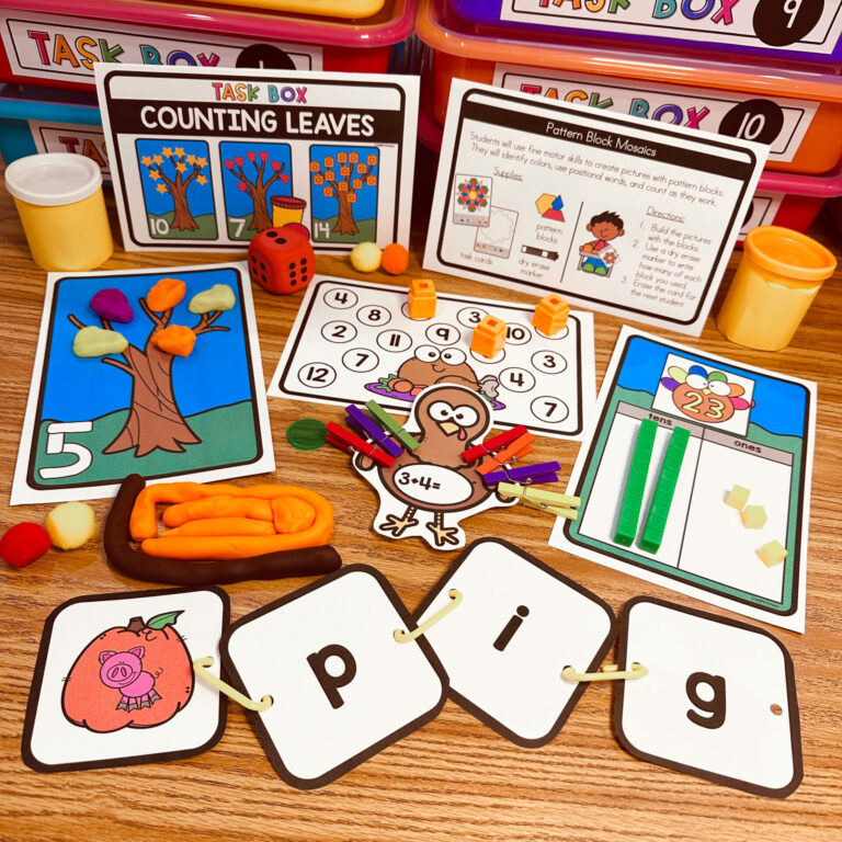 November Morning Bin Task Boxes - Simply Kinder