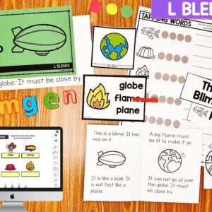 L Blends Decodable Reader with Activities, The Blimp - Simply Kinder
