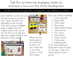 December Morning Bins Task Boxes - Simply Kinder
