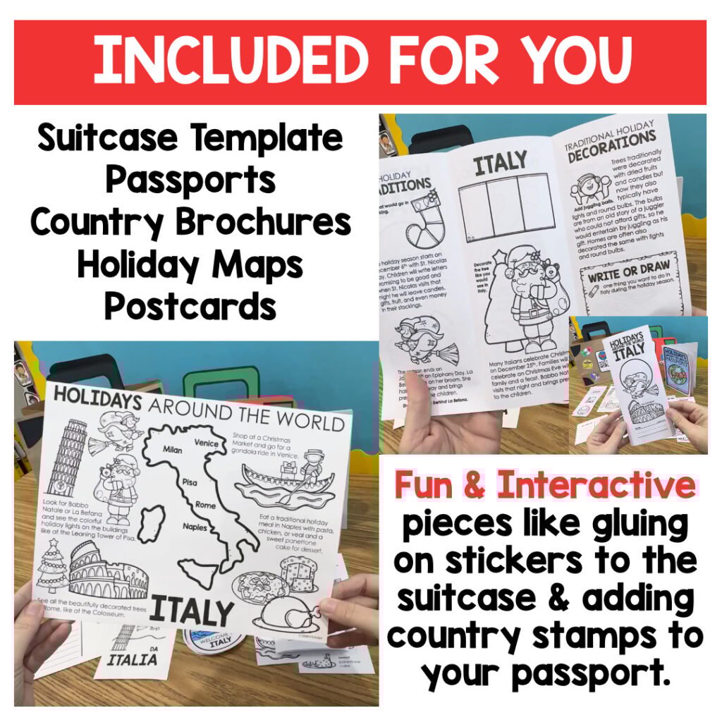 Christmas Around the World Passport, Suitcase, Maps, and Brochures ...