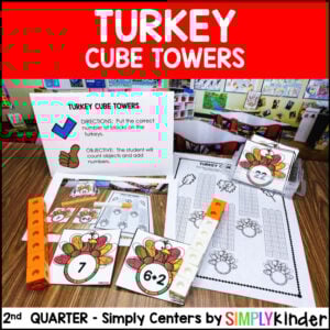 Thanksgiving Math Center, Turkey Counting and Addition Game for Fall ...