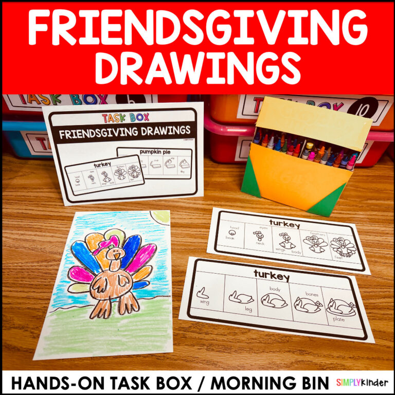 Thanksgiving Morning Work Task Box Center for Fall - Friendsgiving ...