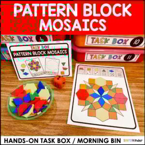 Pattern Block Morning Work Task Box Center - Simply Kinder