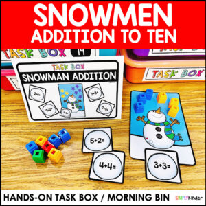 Snowman Addition to Ten, Winter Morning Bin or Literacy Center - Simply ...