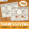 Thanksgiving Placemats Free Printable for Kindergarten - Simply Kinder