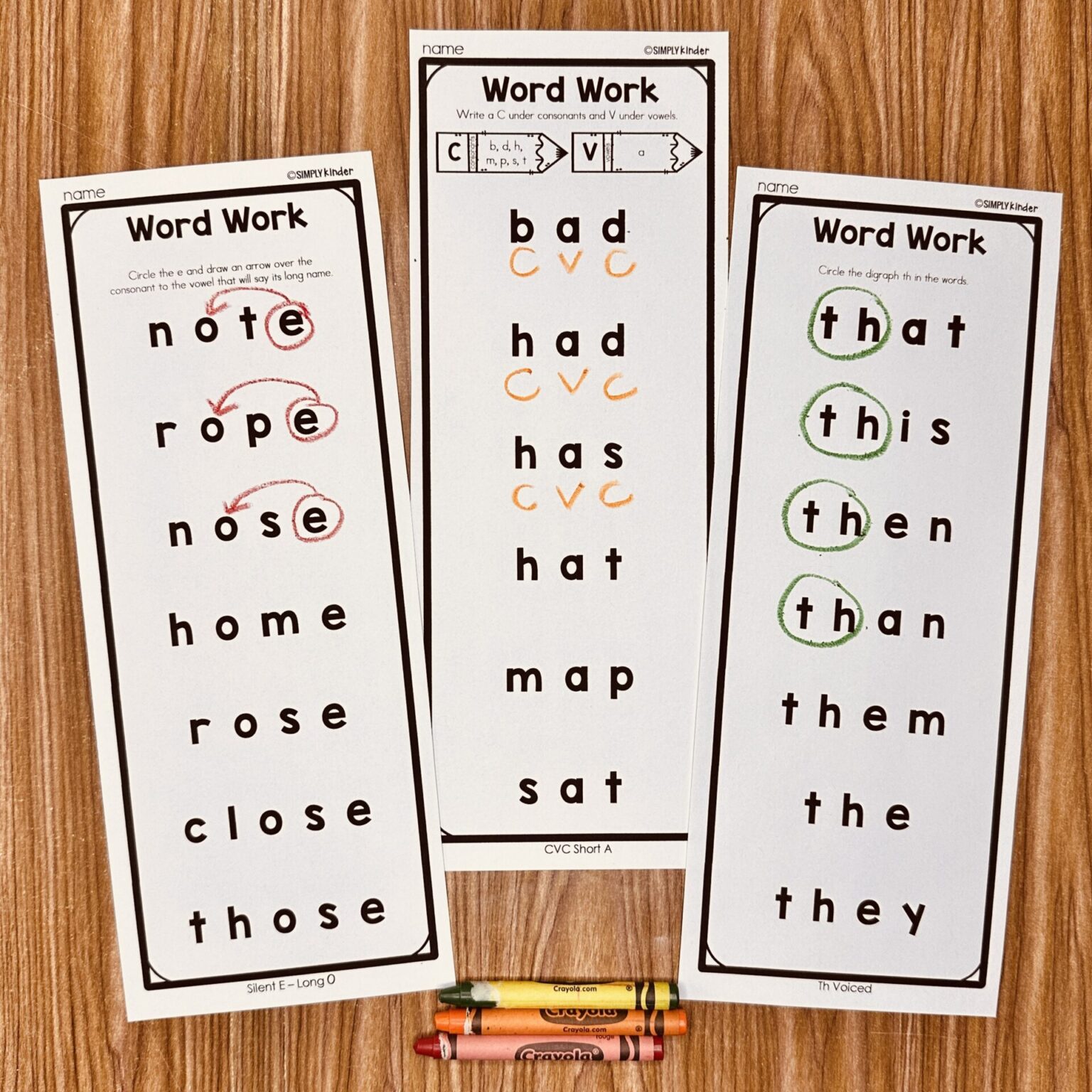 Sight Words By Phonics Skills Activities - Simply Kinder