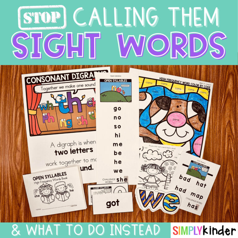 Stop Calling Them Sight Words - Simply Kinder