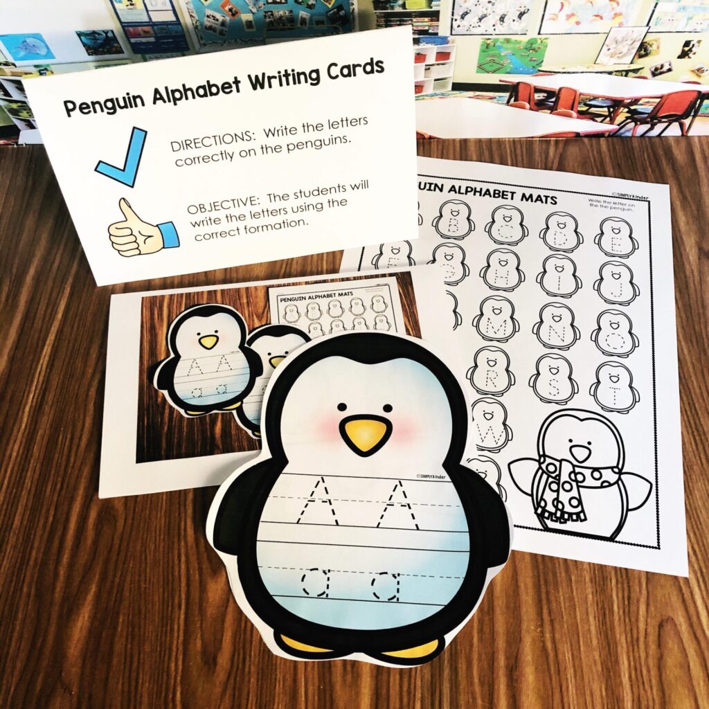 Penguin Alphabet Writing Center for Kindergarten and Preschool - Simply ...