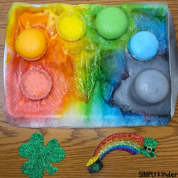 Fizzy Rainbow Experiment and Free Printable - Simply Kinder