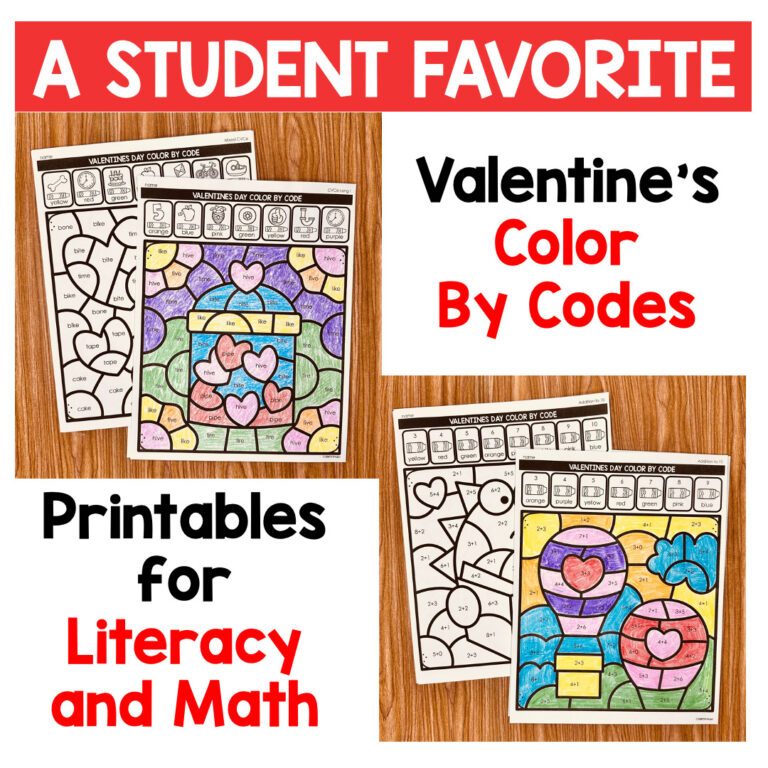 Valentine's Day Color by Code - Simply Kinder
