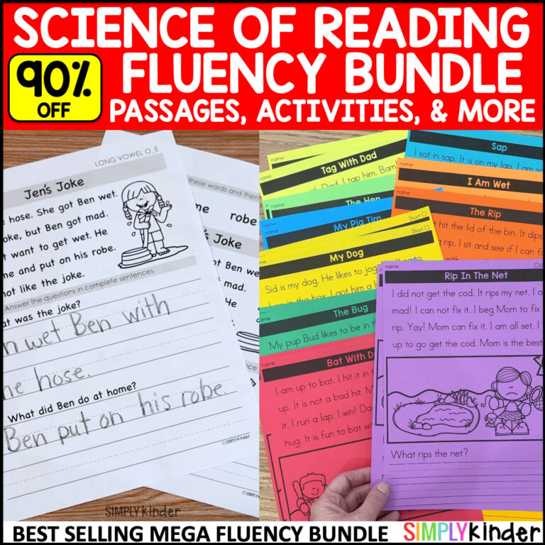 BUNDLE Silly Sentences Decodable Writing Word Practice Center for ...