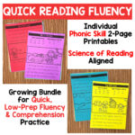 Quick Decodable Reading Fluency Passages & Comprehension, Science of ...