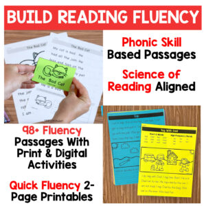 Decodable Reading Comprehension & Fluency Passages Activities - Simply ...